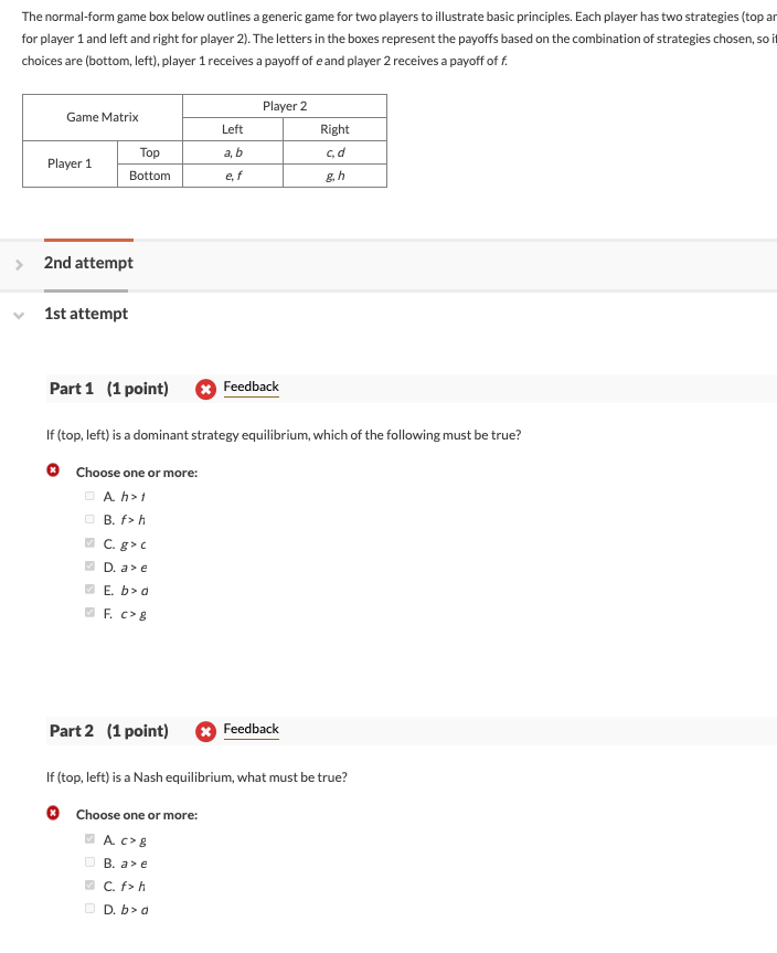 Solved The normal-form game box below outlines a generic | Chegg.com