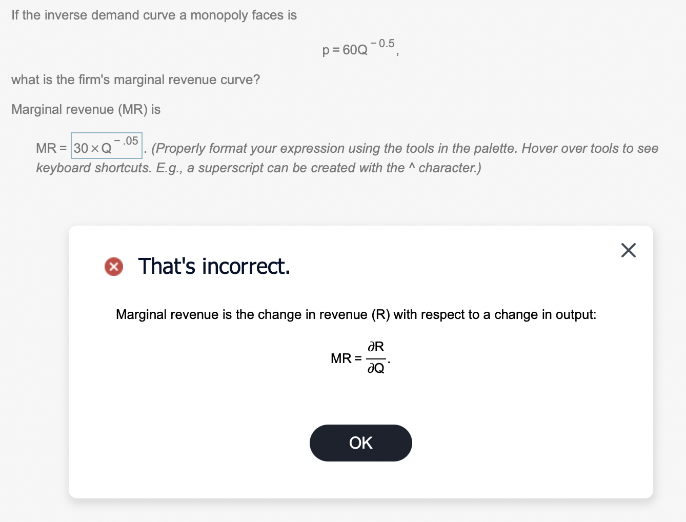 Solved If the inverse demand curve a monopoly faces is -0.5 | Chegg.com