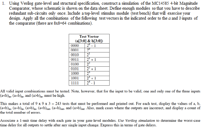 Using Verilog gate-level and structural | Chegg.com