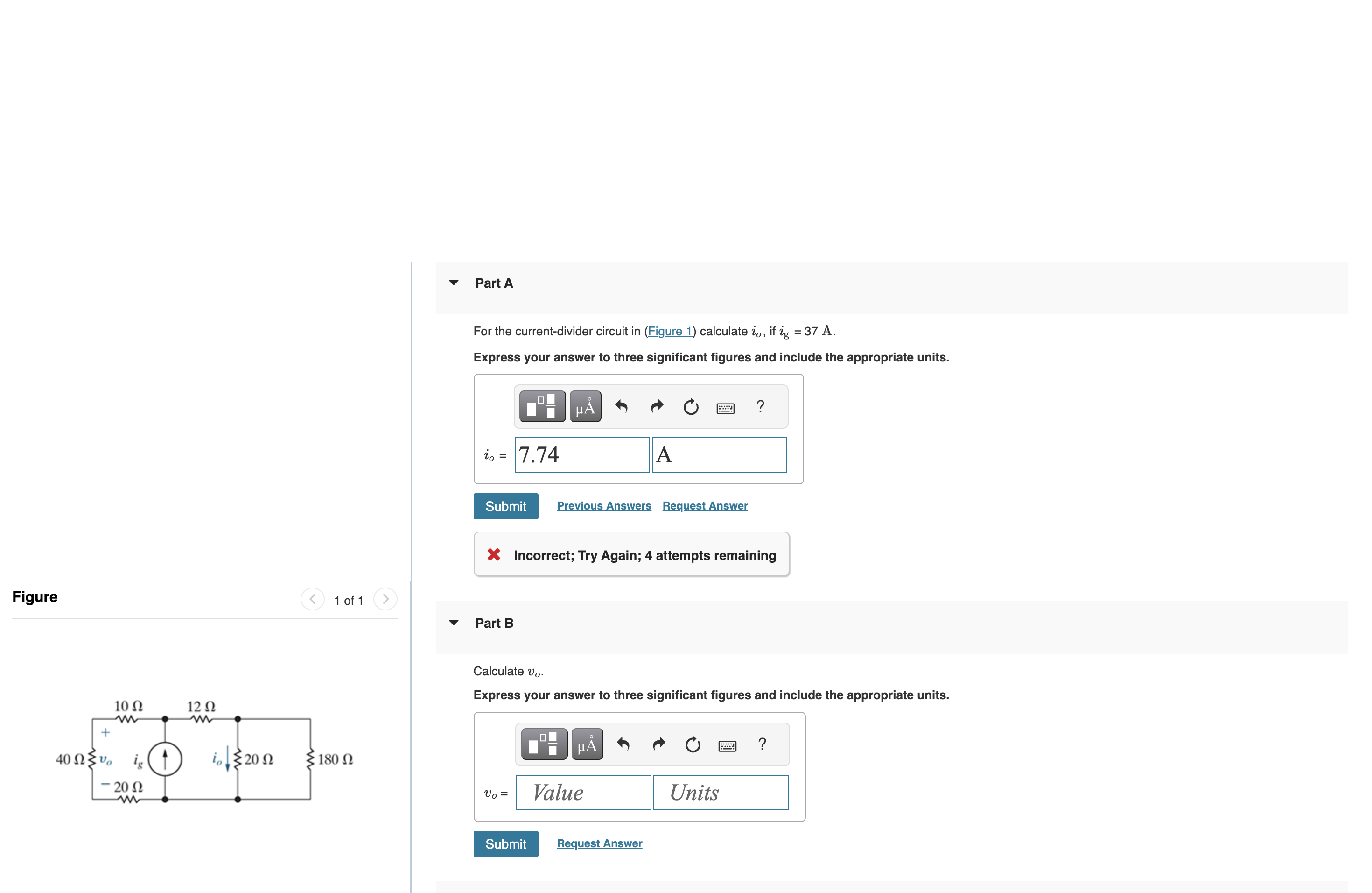 Solved Part AFor the current-divider circuit in (Figure 1) | Chegg.com