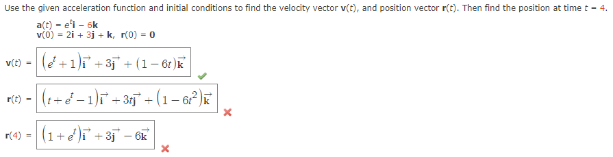Solved Use the given acceleration function and initial | Chegg.com
