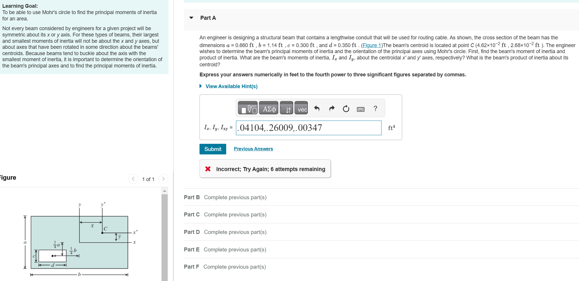 Solved Learning Goal: To be able to use Mohr's circle to | Chegg.com