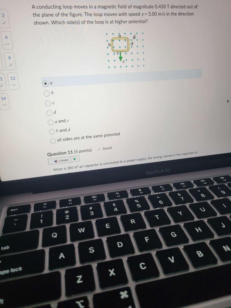 Solved A conducting loop moves in a magnetic field of | Chegg.com