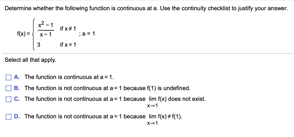 Solved Determine whether the following function is | Chegg.com