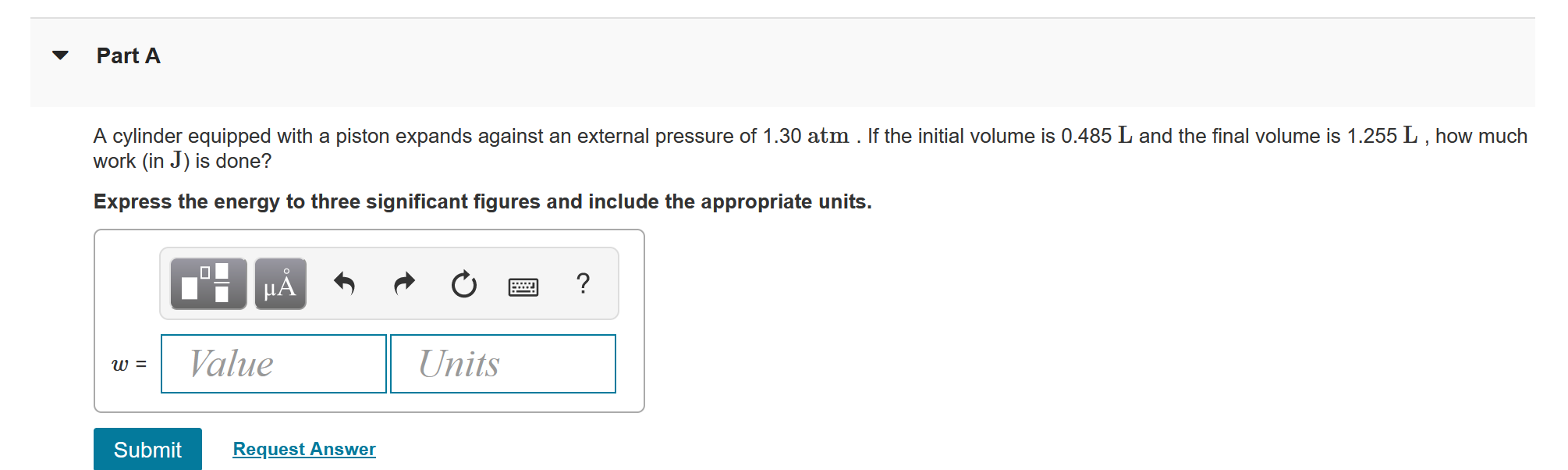 Solved A cylinder equipped with a piston expands against an | Chegg.com