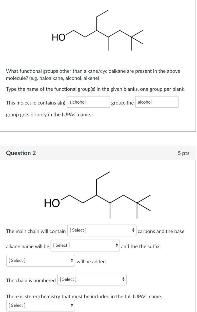 но What functional groups other than | Chegg.com