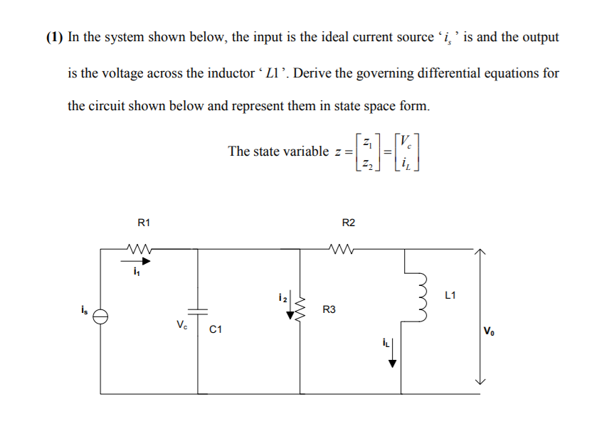Solved (1) In the system shown below, the input is the ideal | Chegg.com