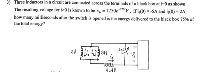 Solved Three inductors in a circuit are connected across the | Chegg.com