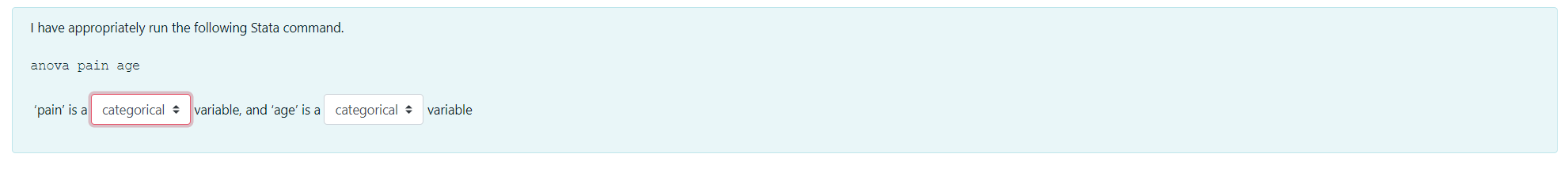 Solved I have appropriately run the following Stata command. | Chegg.com
