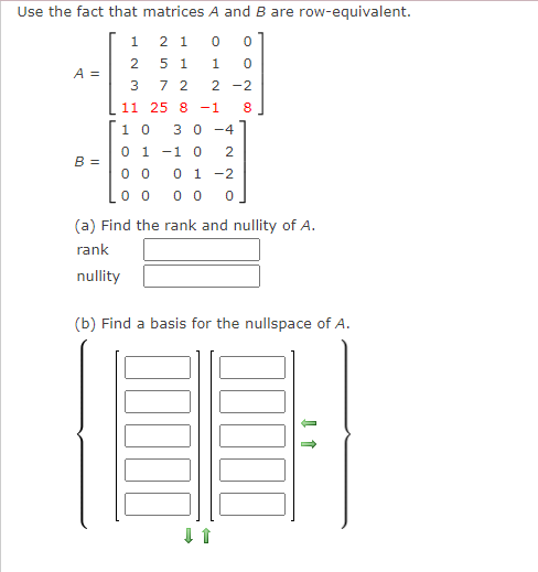 Solved Use the fact that matrices A and B are | Chegg.com