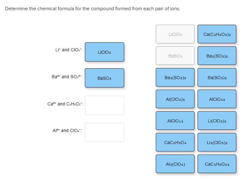 Solved Determine the chemical formula for the compound | Chegg.com