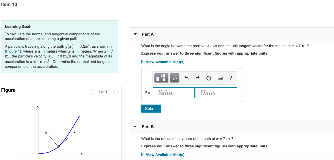 Solved To calculate the normal and tangential components of | Chegg.com