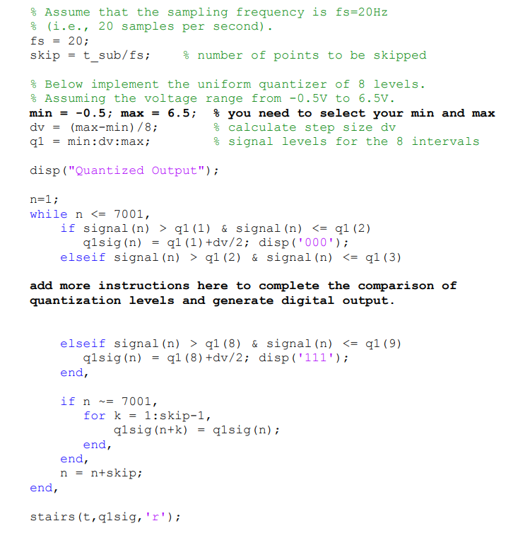 (2) a uniform quantizer with "delta-modulation" -- In | Chegg.com