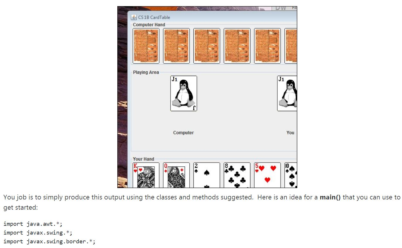 Solved We wish to move our Card classes from the realm of | Chegg.com