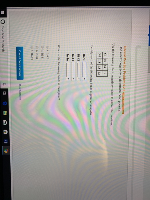 Solved Use electronegativity to determine bond polarity. Use | Chegg.com