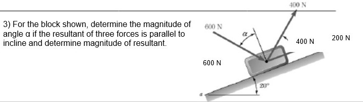 Solved For the block shown, determine the magnitude of angle | Chegg.com