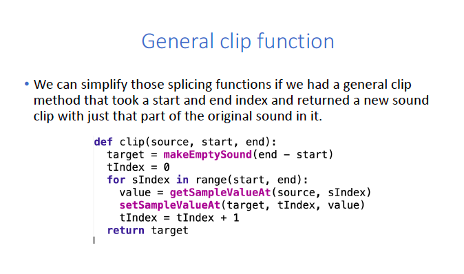 Solved Transform the clip function done in class to use the | Chegg.com