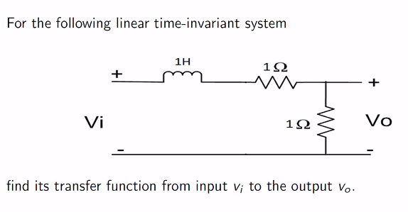 Solved For the following linear time-invariant system 1H + | Chegg.com