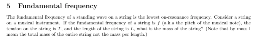 Solved 5 Fundamental frequency The fundamental frequency of | Chegg.com