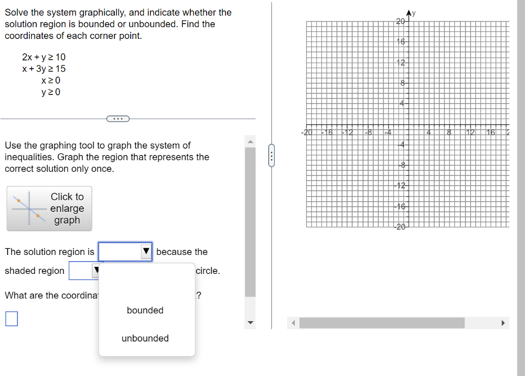 Solved Solve the system graphically, and indicate whether | Chegg.com