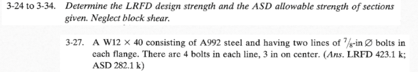 Determine the LRFD design strength and the ASD | Chegg.com