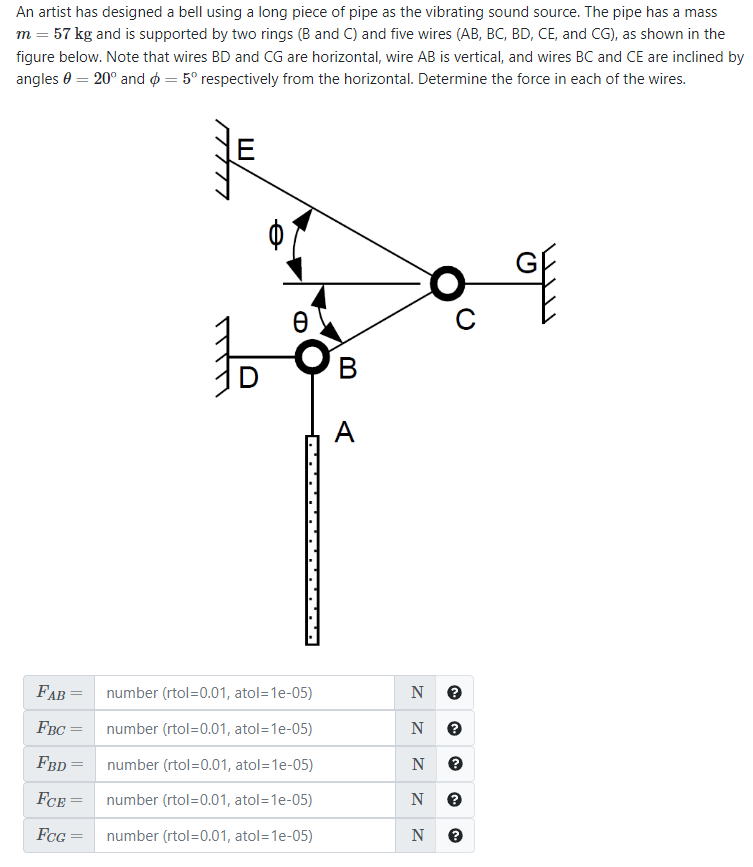 Solved An artist has designed a bell using a long piece of | Chegg.com