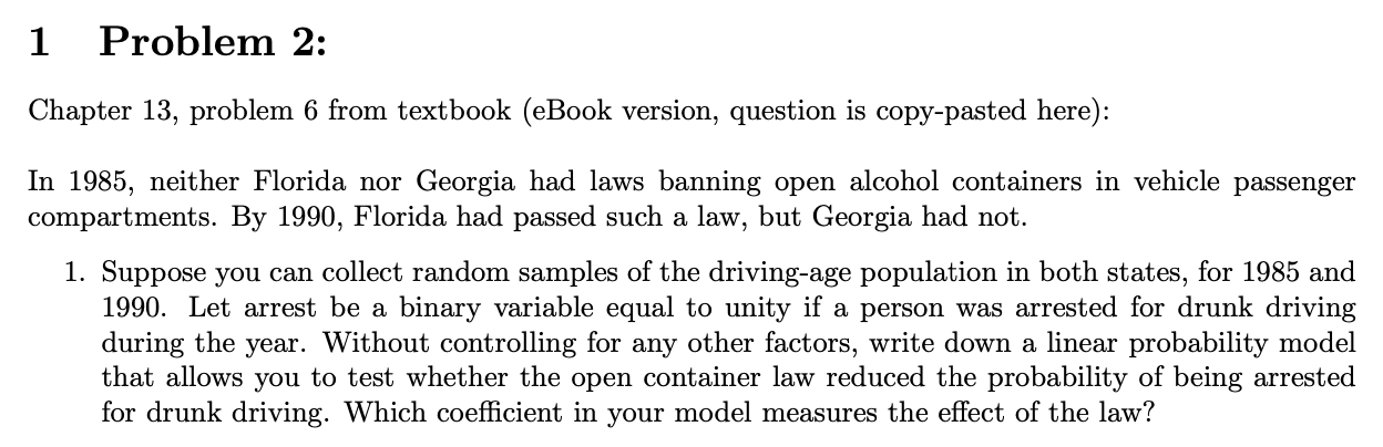 Solved 1 Problem 2: Chapter 13, problem 6 from textbook | Chegg.com Solved 1 Problem 2: Chapter 13, problem 6 from textbook | Chegg.com