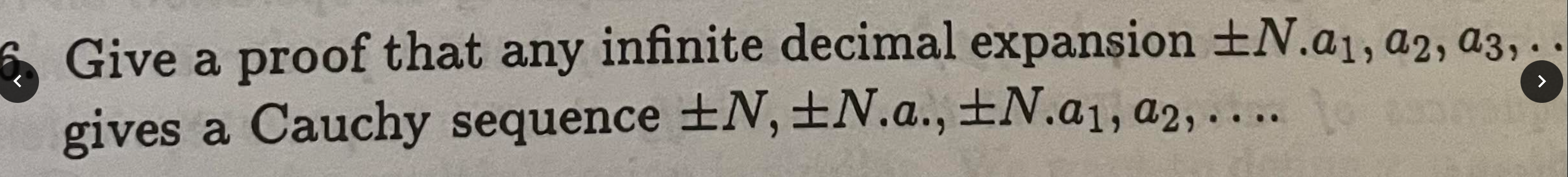 Solved Give a proof that any infinite decimal expansion | Chegg.com