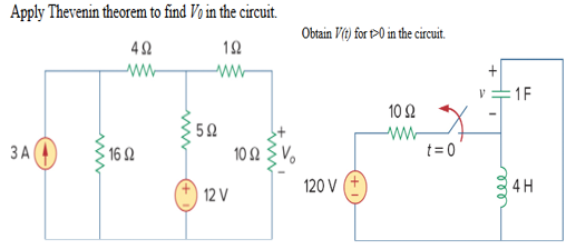 Solved Apply Thevenin theorem to find V0 in the circuit. | Chegg.com