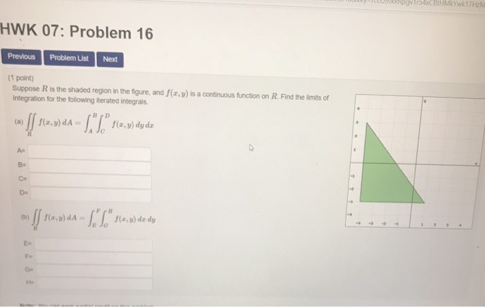 Solved HWK 07: Problem 14 Previous Problem List Next 1 | Chegg.com