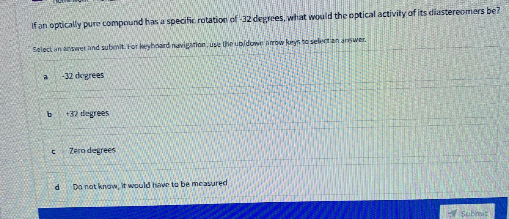 Solved If an optically pure compound has a specific rotation | Chegg.com