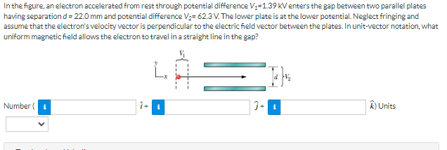Solved In The Figure An Electron Accelerated From Rest