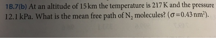 Solved 1b 4 B Calculate The Most Probable Speed The Mean
