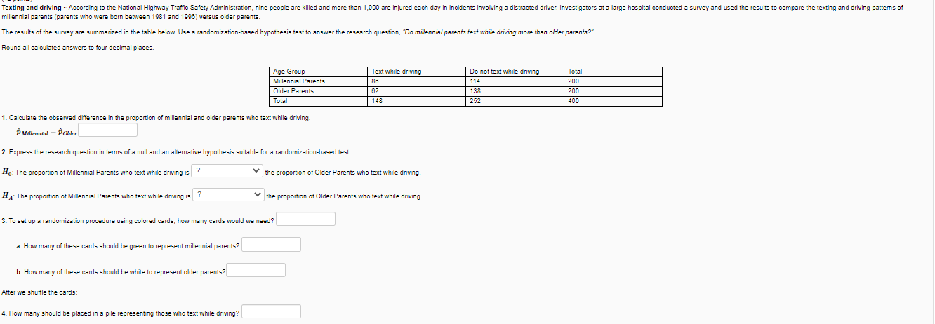 Solved Texting and driving - According to the National | Chegg.com