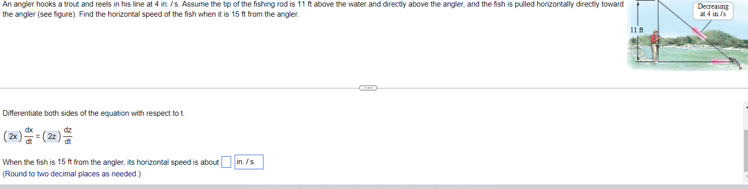Solved An angler hooks a trout and reels in his line at 4 | Chegg.com Solved An angler hooks a trout and reels in his line at 4 | Chegg.com