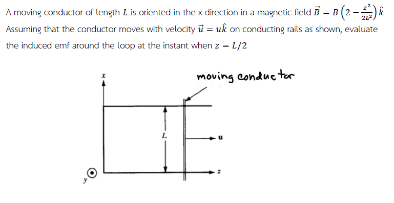 Solved A moving conductor of length L is oriented in the | Chegg.com