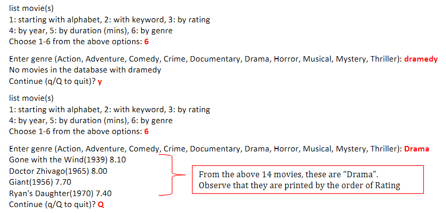 Solved Problem 1(70 points) Movies Database Use the | Chegg.com