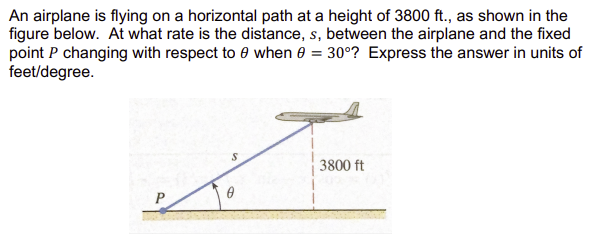 Solved An airplane is flying on a horizontal path at a | Chegg.com