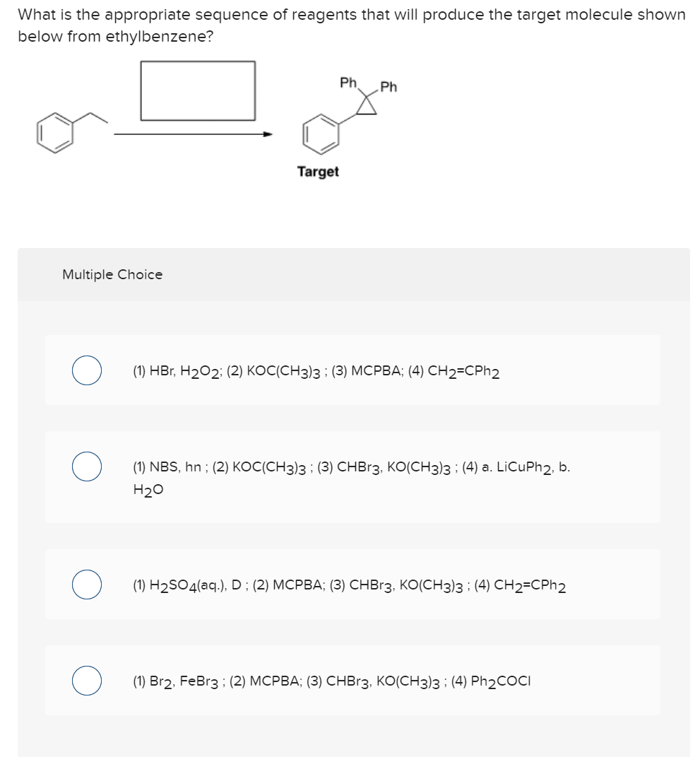 Solved What is the appropriate sequence of reagents that | Chegg.com