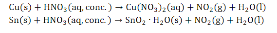 Solved Cu(s) + HNO3(aq, conc.)- Cu(NO3)2(a)+NO2(2) +H201) | Chegg.com
