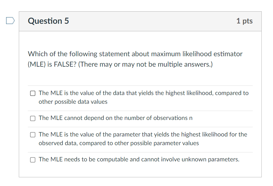 Solved Which of the following statement about maximum | Chegg.com