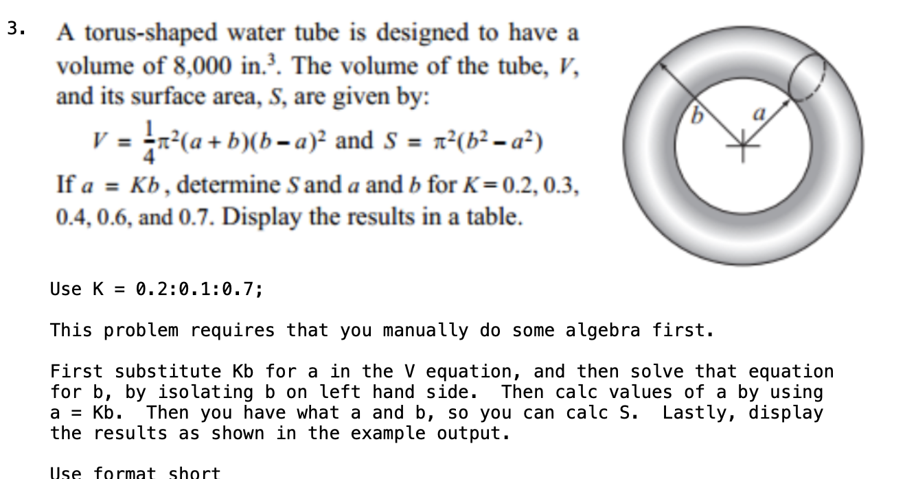 Solved 3. A torus-shaped water tube is designed to have a | Chegg.com