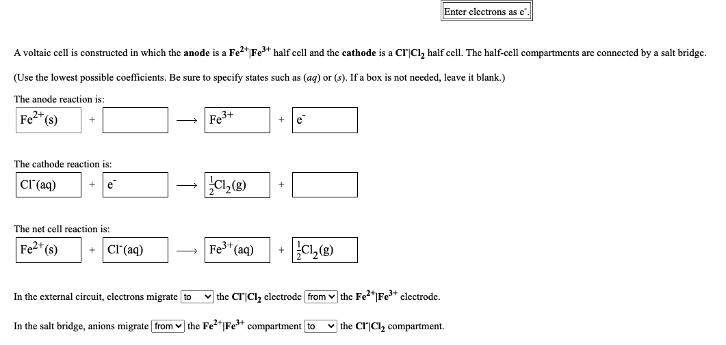Solved A voltaic cell is constructed in which the anode is a | Chegg.com