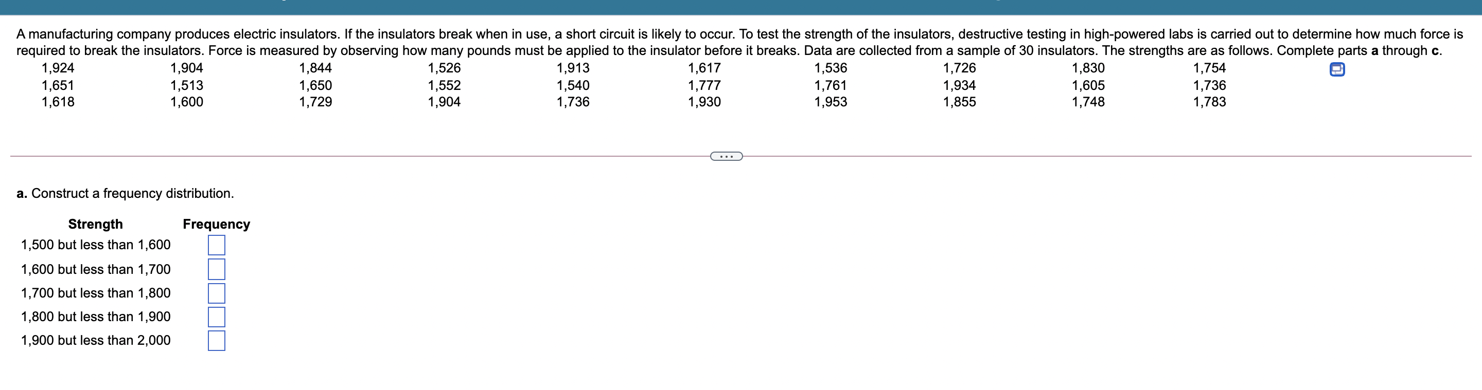 Solved b) Construct a cumulative percentage distribution. c. | Chegg.com