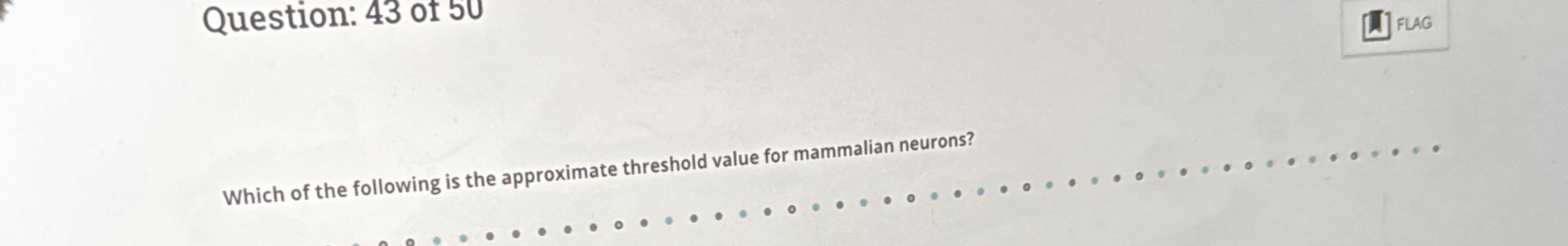 Solved Which of the following is the approximate threshold | Chegg.com