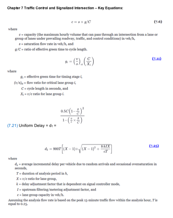 Solved Problem 3: Chapter 7 Signalized Intersection Average | Chegg.com