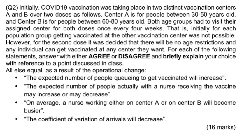 Solved (Q2) Initially, COVID19 vaccination was taking place | Chegg.com
