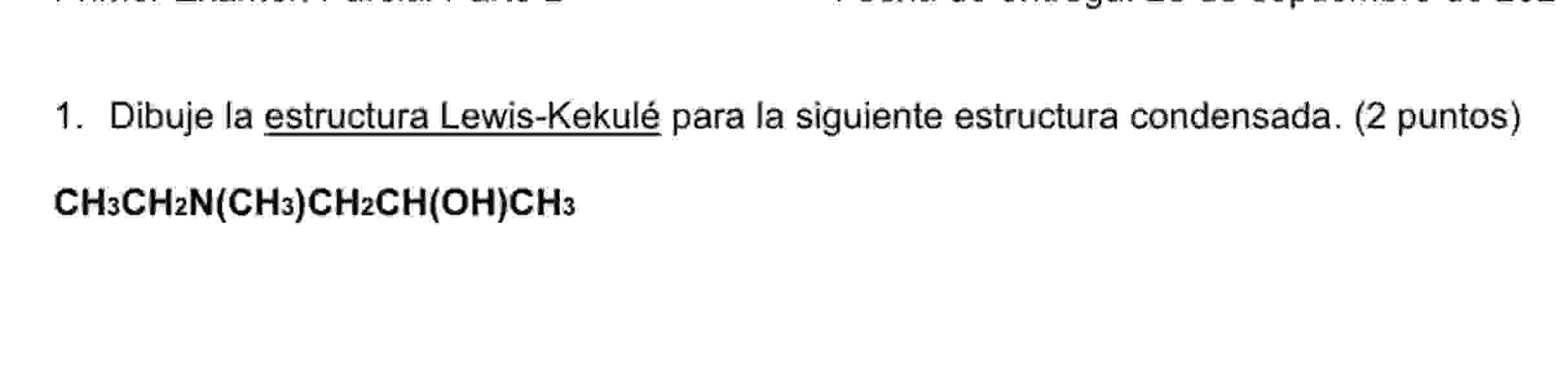 Solved Show me the steps to solve Dibuje la estructura | Chegg.com