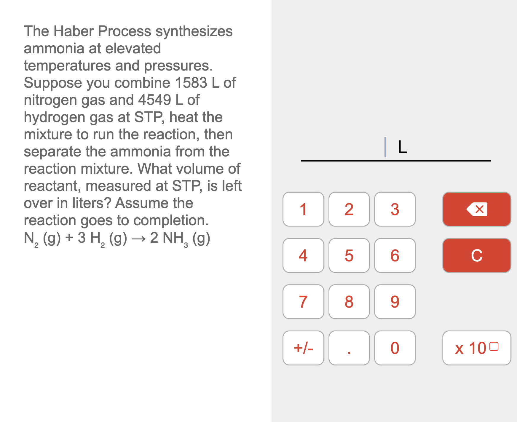 Solved The Haber Process synthesizes ammonia at elevated | Chegg.com