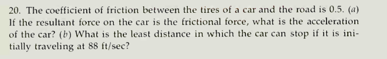 Solved 20. The coefficient of friction between the tires of | Chegg.com